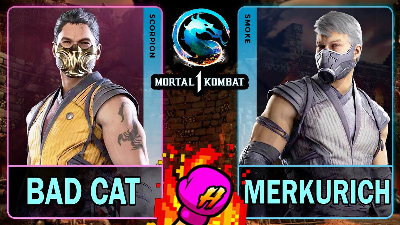 MK1 Bad Cat (SCORPION) VS Merkurich (SMOKE)🥊Mortal Kombat 1🥊4K 60ᶠᵖˢ ...