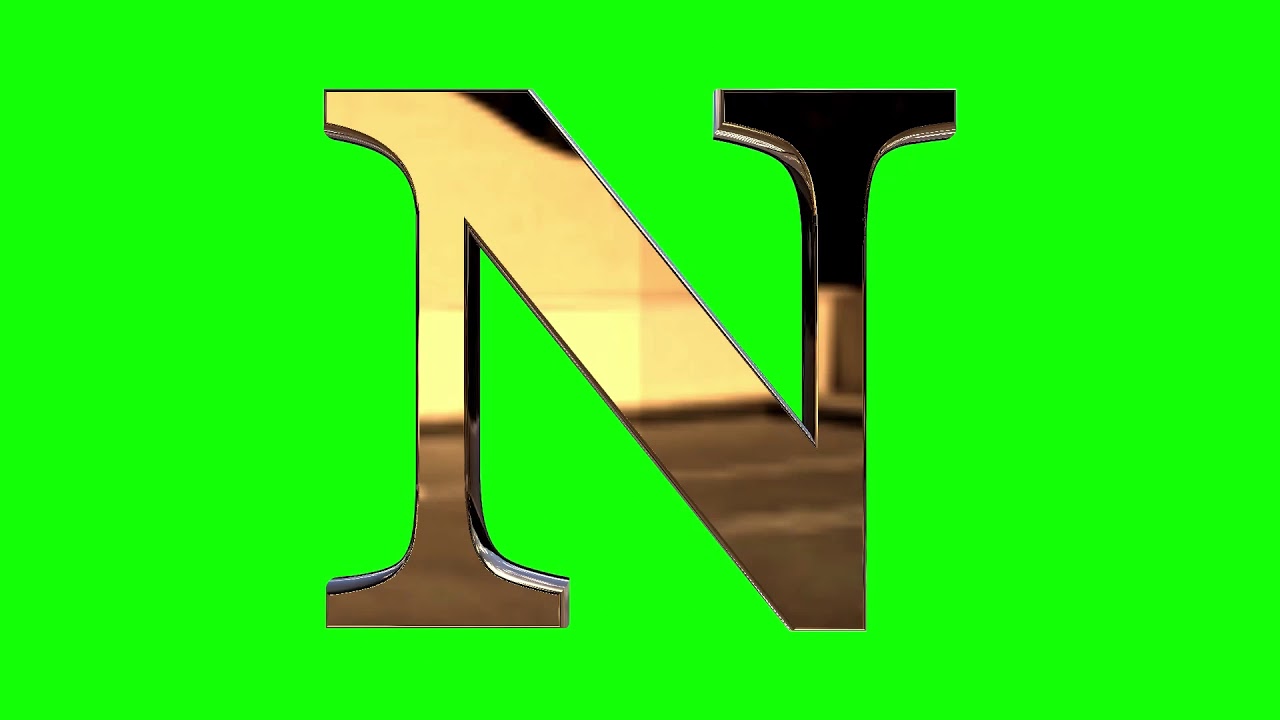 Alphabet N 3D text green screen loop animation stock footage HD - free ...