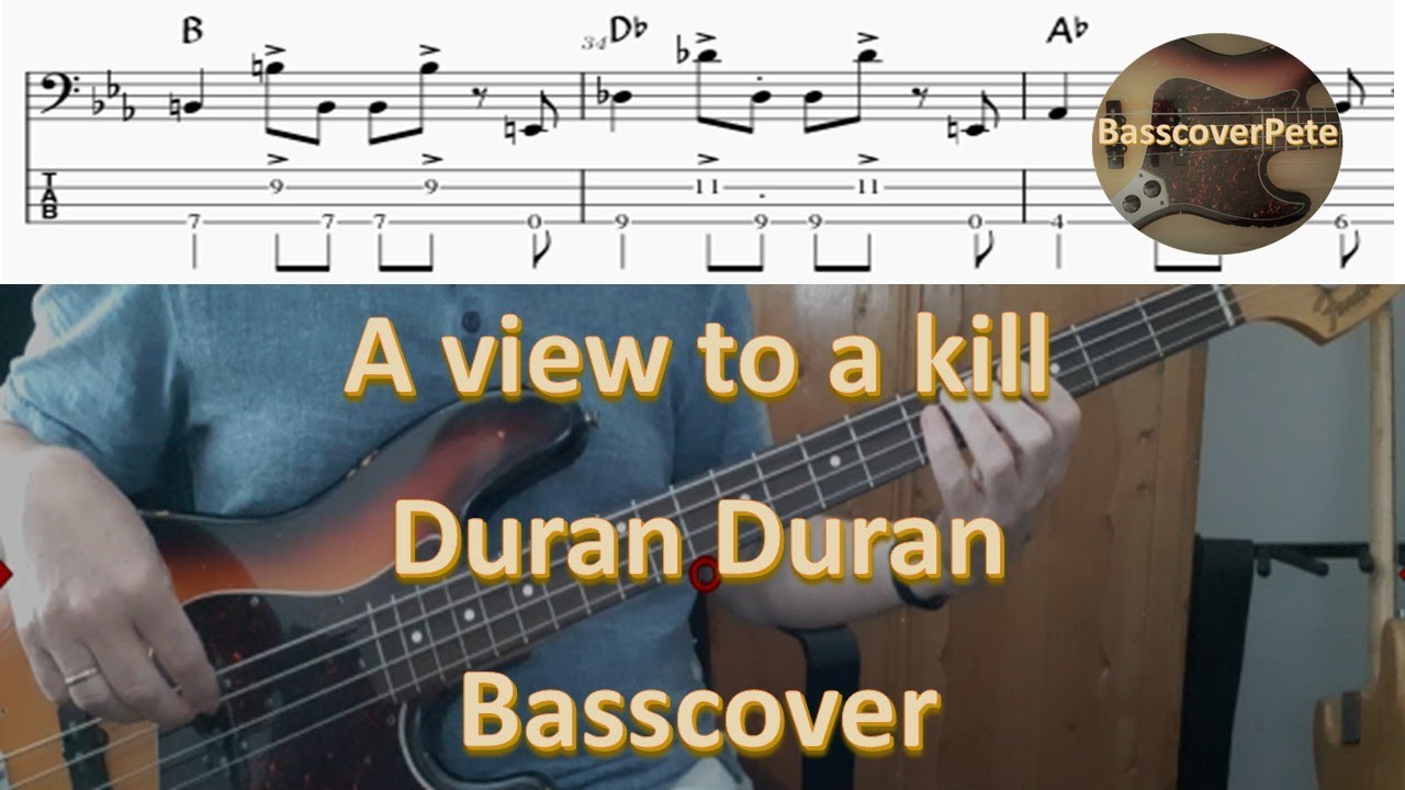 Duran Duran A View To A Kill. Bass Cover Tabs Score Notation Chords ...