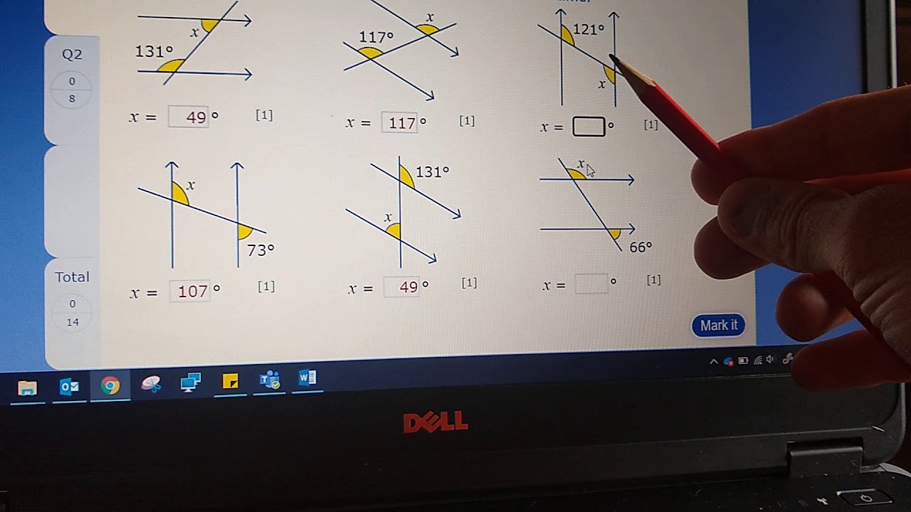 Angles in parallel lines - MyMaths solution - YouTube