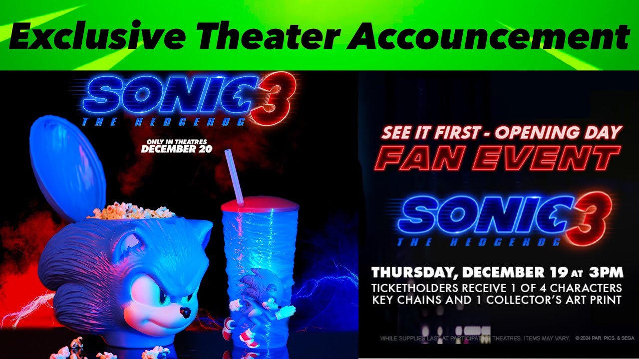 Huge Regal Cinemas Event Announced For Sonic Movie 3 - YouTube