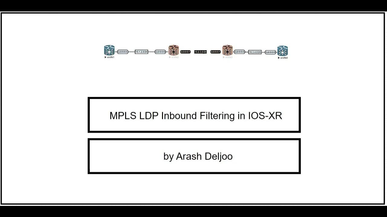 MPLS LDP Inbound Filtering in IOS XR by Arash Deljoo - YouTube