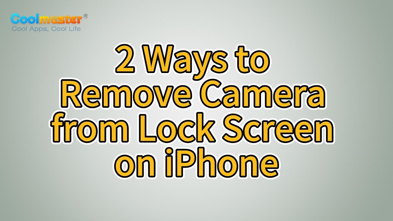 [Solved] How to Remove Camera from Lock Screen on iPhone? - YouTube
