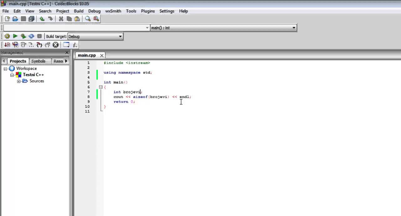 C Tutorijal 38 Operator Sizeof Youtube