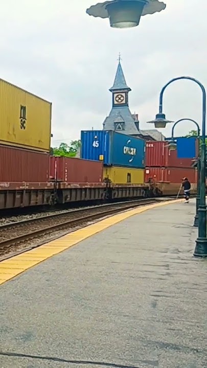 5/18/24 CSX I135 westbound double-stack train at Point of Rocks Station #video #viral #shorts # ...