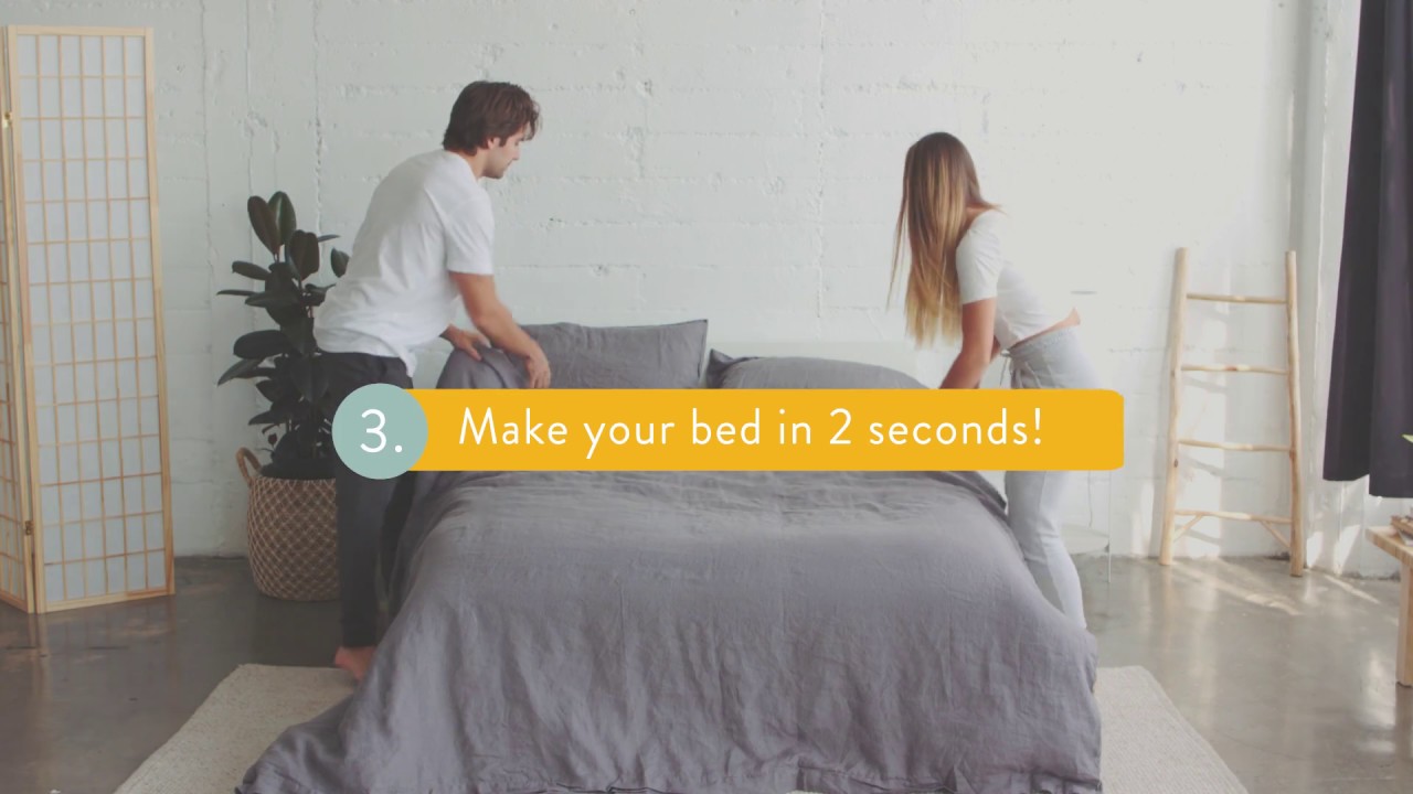 Bedding-making as easy as 1, 2, 3! | Primary Goods - YouTube