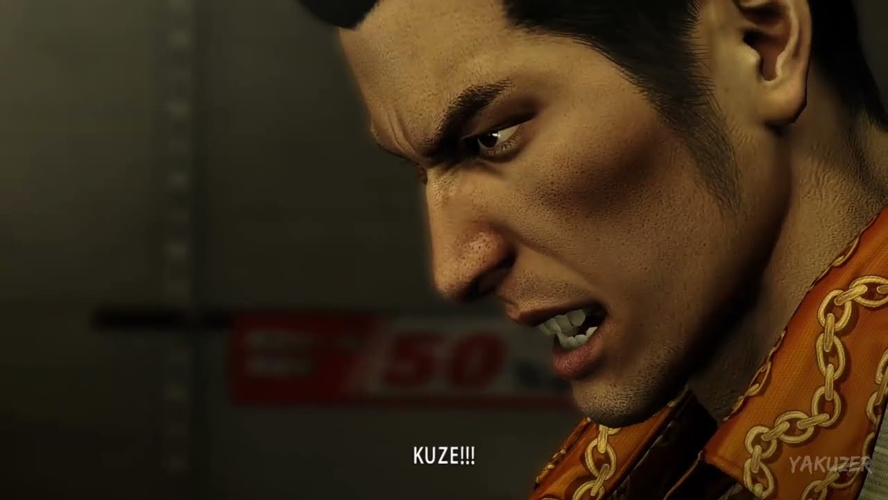 kiryu punches kuze very hard - YouTube