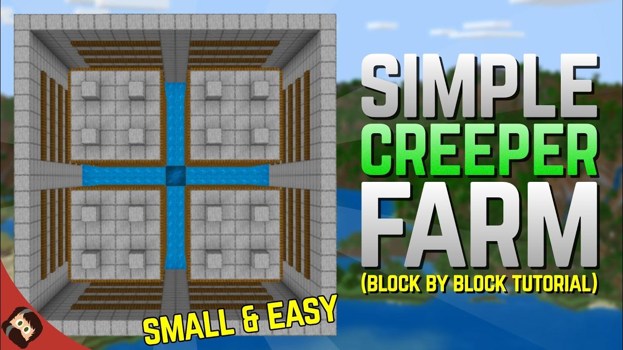 *EASY* Creeper Gunpowder Farm For 1.21 Minecraft Bedrock | Block by ...