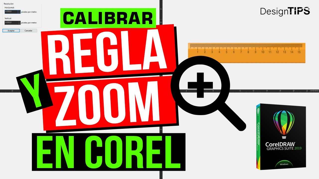 Calibrar REGLA con el ZOOM en la pantalla de COREL DRAW - YouTube