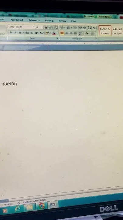 How to generate random text in Ms word using formula !! Write Random ...