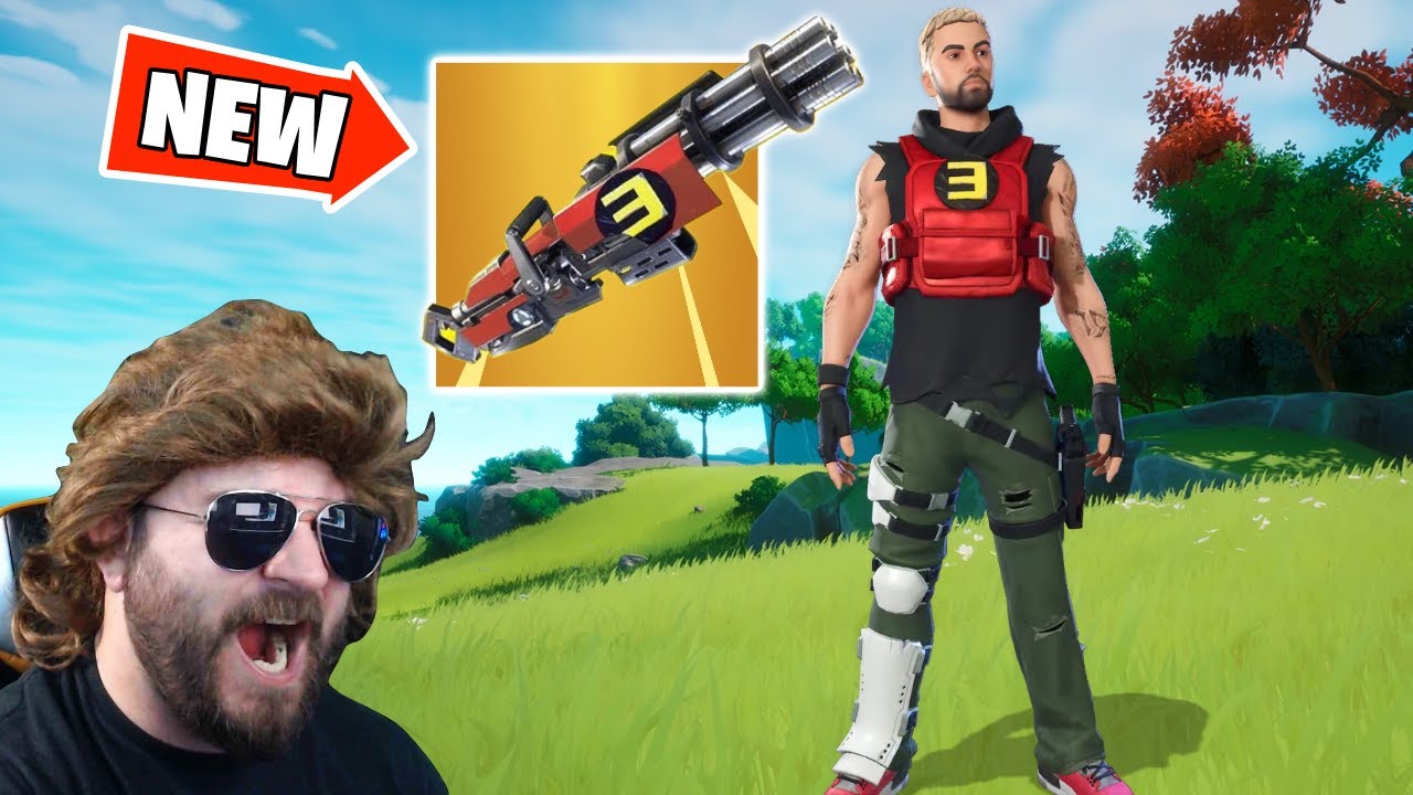 NEW Eminem Fortnite Mythic Minigun is INSANE! - YouTube