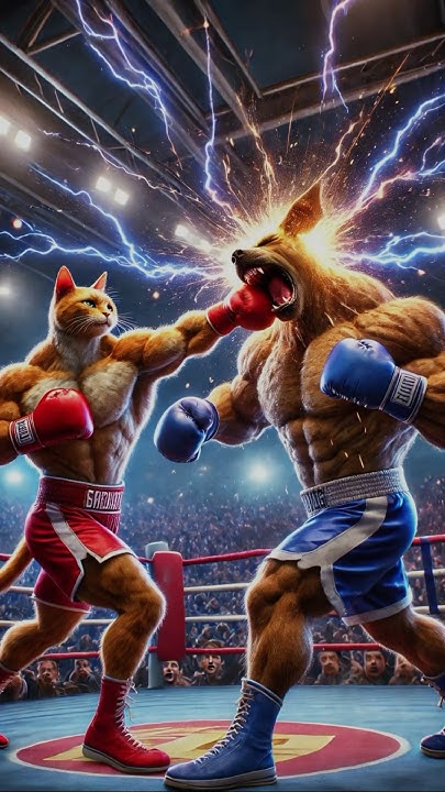 Epic Battle: Cat vs. Dog #shorts #aiimages #funny #cat - YouTube