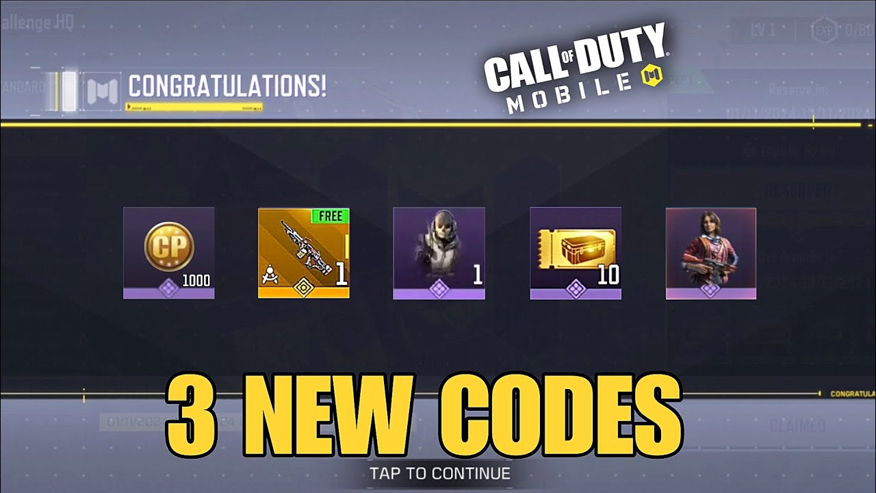 *NEW* CODM 3 NEW WORKING REDEEM CODES NOVEMBER 2024 | COD MOBILE CP ...
