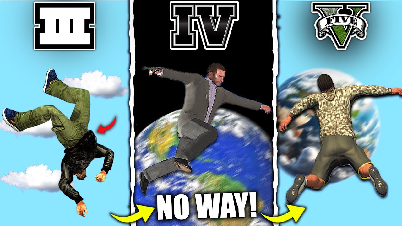 What Happens If You FALL FROM SPACE in GTA Games?! (GTA 3 → GTA 5 ...