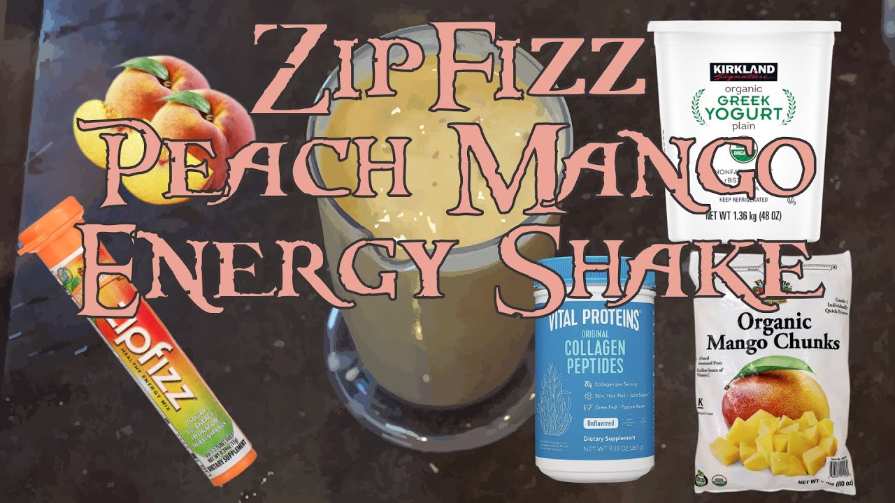 ZipFizz Peach Mango - Mango Peach Yogart Energy Shake - Quick Recipe ...