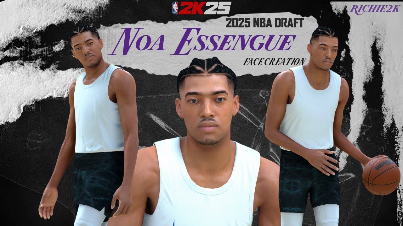 Noa Essengue Face Creation NBA 2K25 - YouTube