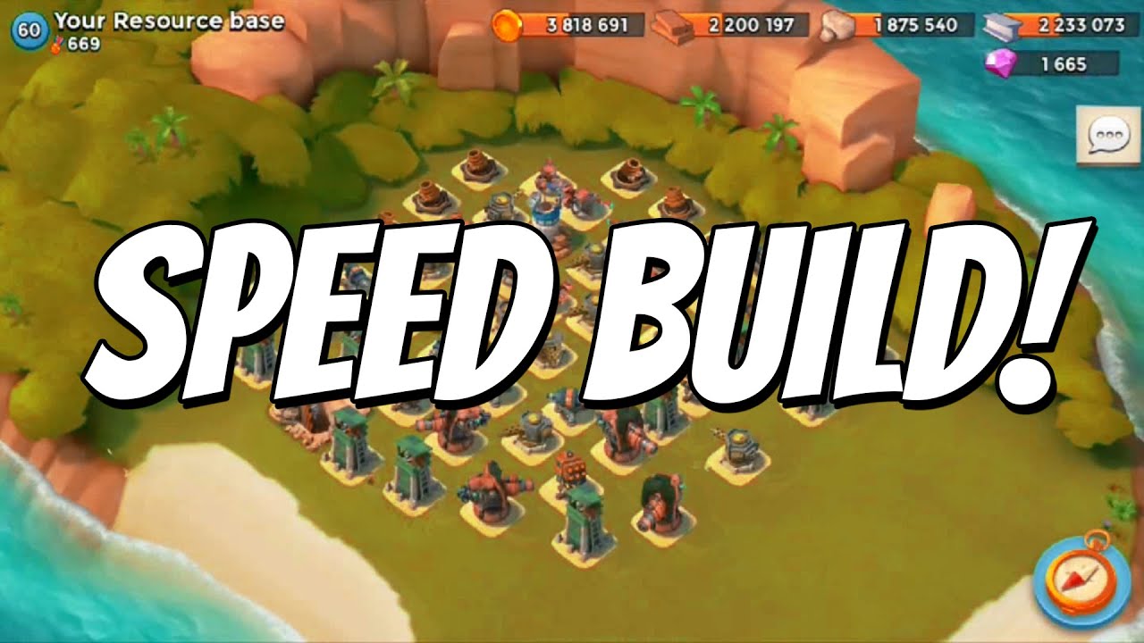 MAXED LEVEL 60 RESOURCE BASE SPEED BUILD (BOOM BEACH) INSANE POWER ...