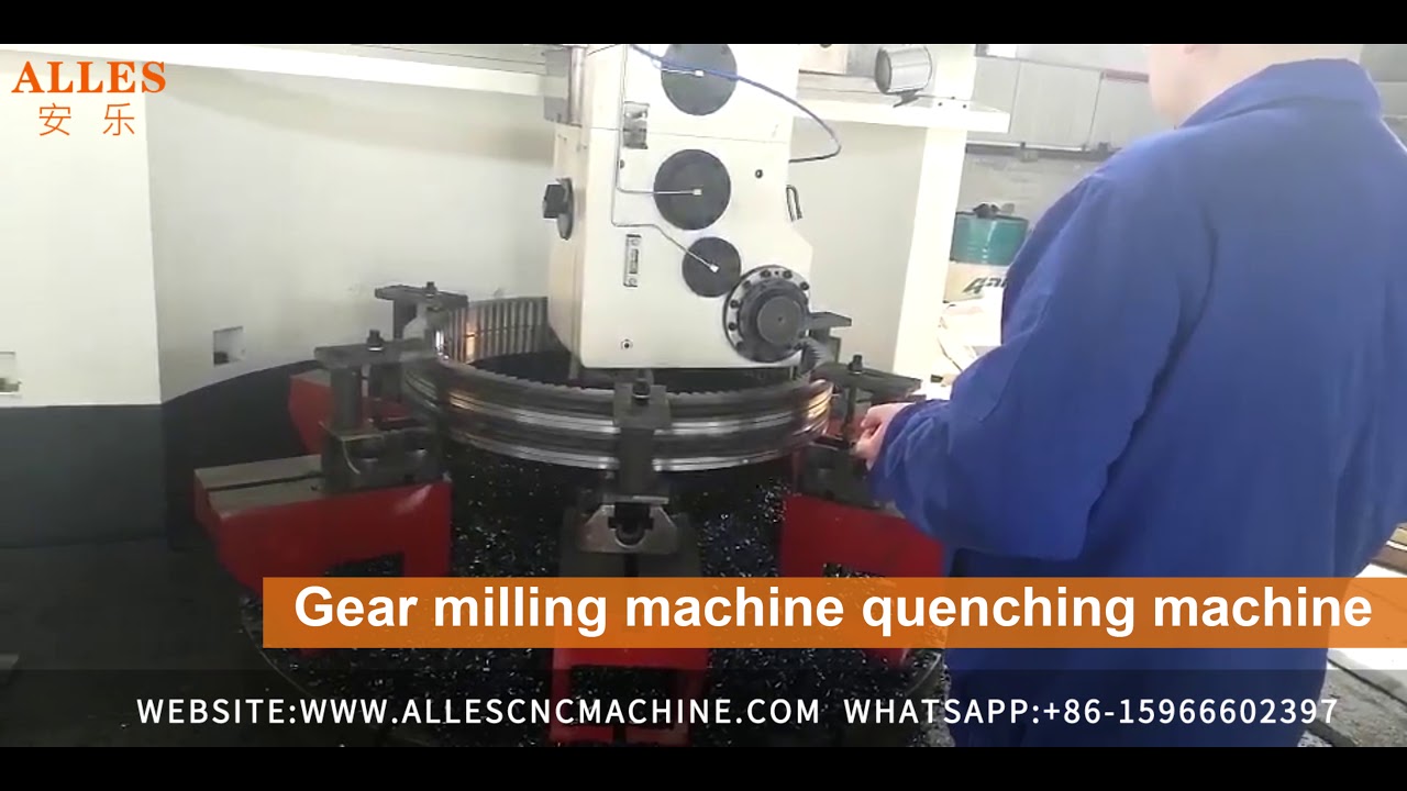 Gear milling machine quenching machine - YouTube