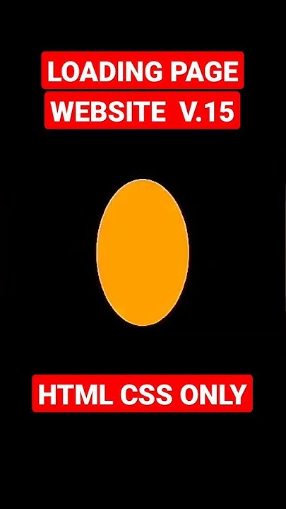 Loading Page Website HTML CSS ONLY Version 15.0 #mengareit #htmlcss #shorts - YouTube