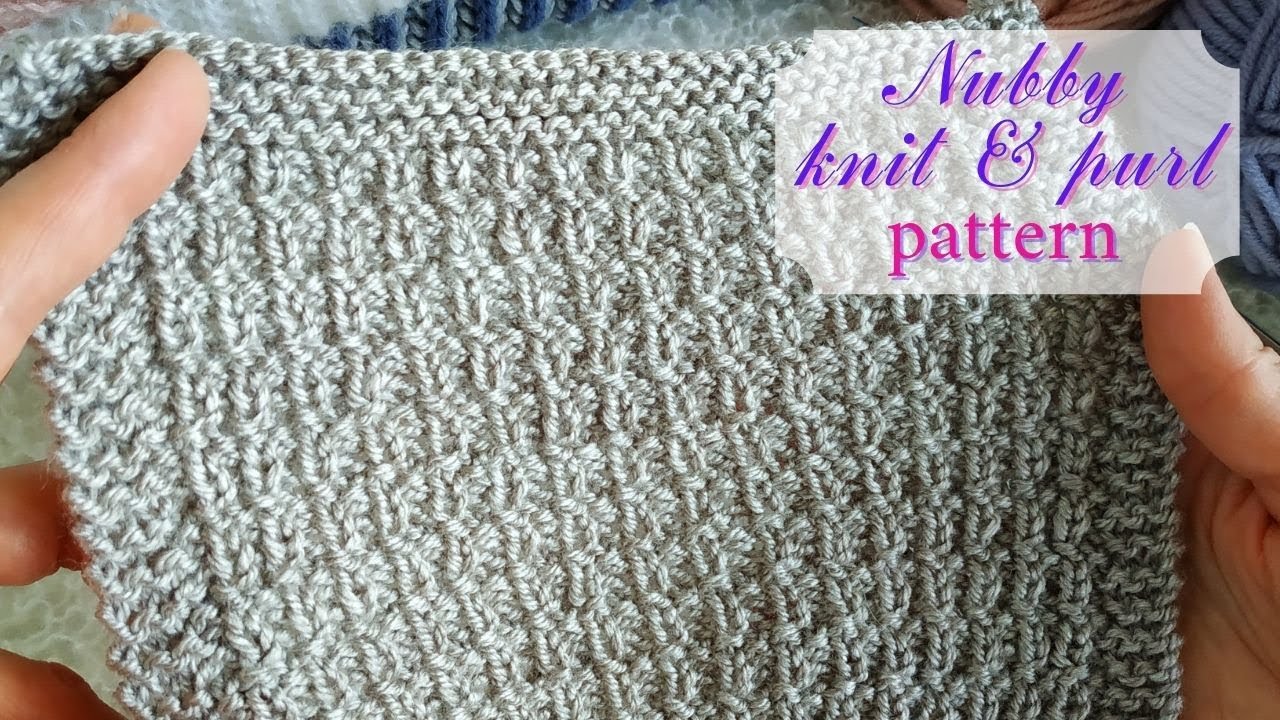 Fully Reversible Nubby Knit and Purl Pattern. - YouTube