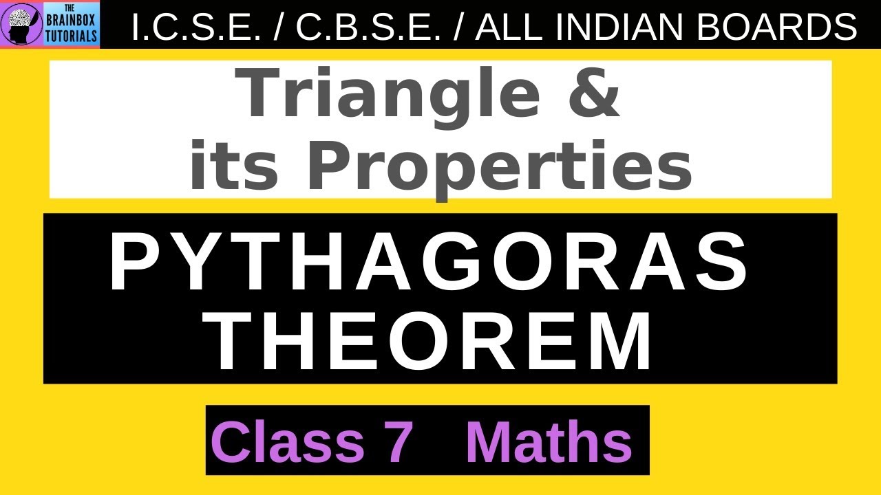 Pythagoras Theorem l Triangle and Its Properties l Class 7 Maths l ...