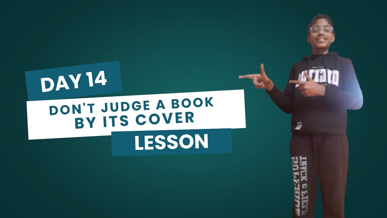 day 14 lesson - "don't judge a book by its cover" - YouTube