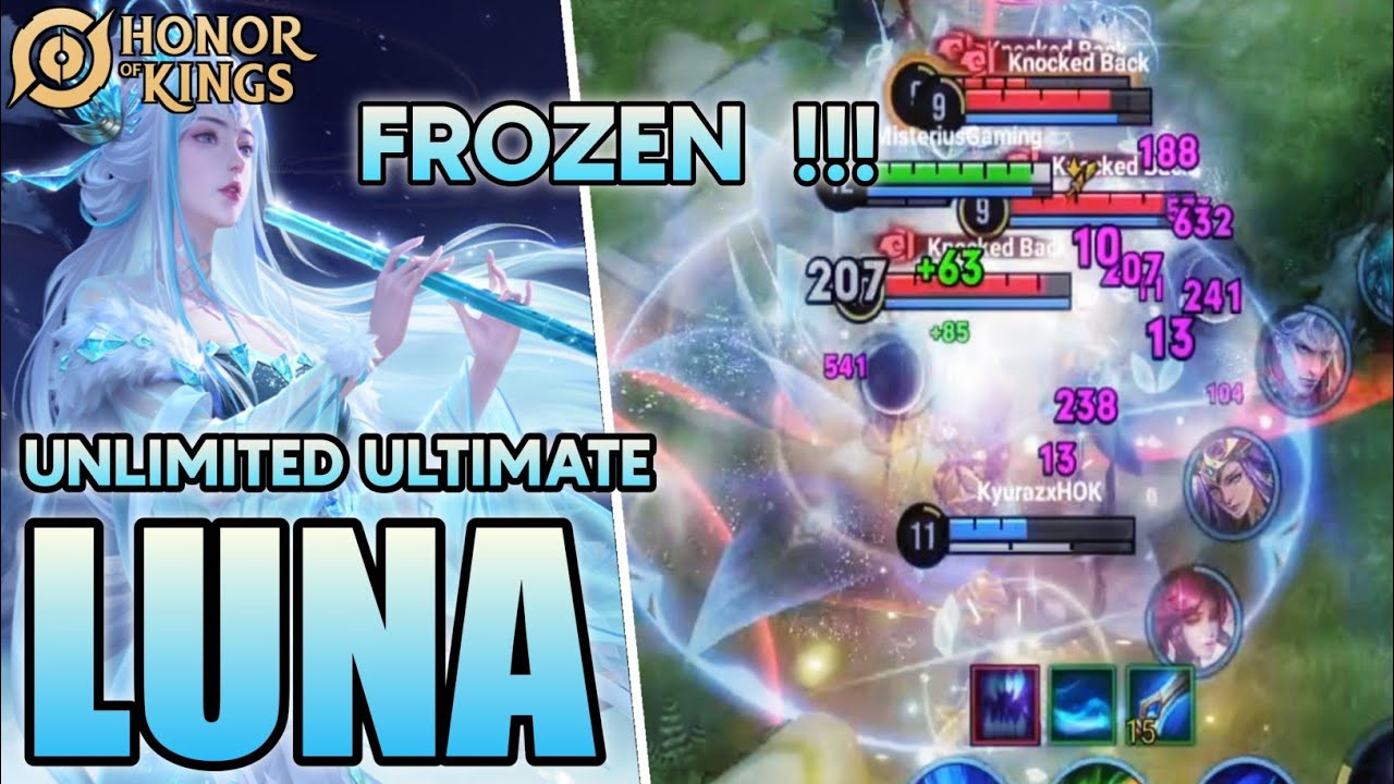 UNLIMITED ULTIMATE !!! Luna Honor of Kings (HOK) full mechanic jungler ...