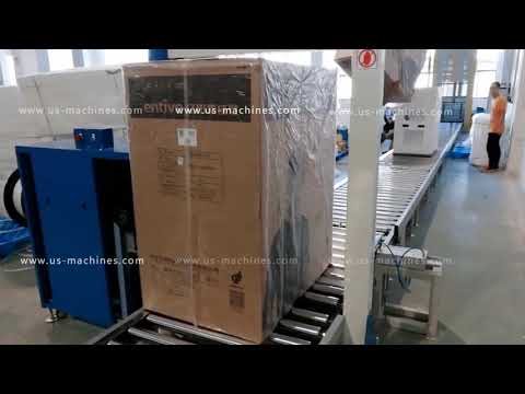 Big carton box washing machine carton strapping sealing machine packing ...