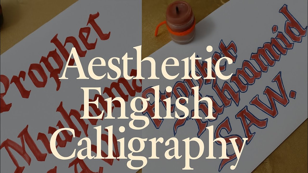 I paint English caligraphy for the First time /this is so amazing ...