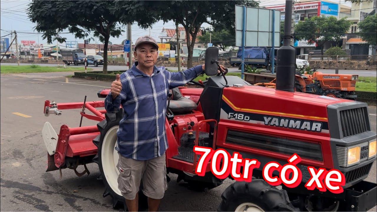 Máy cày YANMAR-F18 2 cầu thùng xới 1m4 sên bìa hàng bao zin cực đẹp lh 0358291644 - YouTube