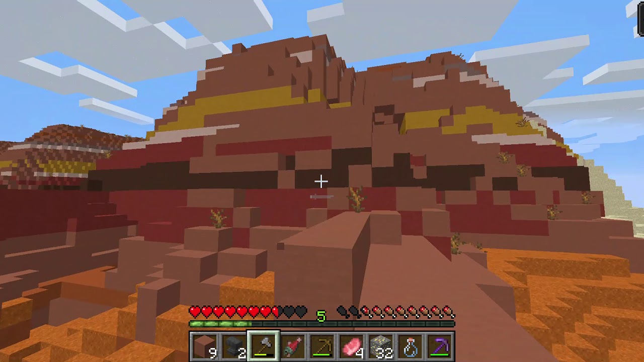 Finding gold ore in badlands minecraft { AUN PLAYZ - YouTube