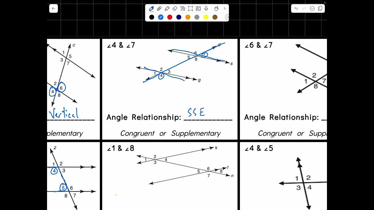 M2T1.4 - Transversals & Angle Theorems - Identifying Angle ...