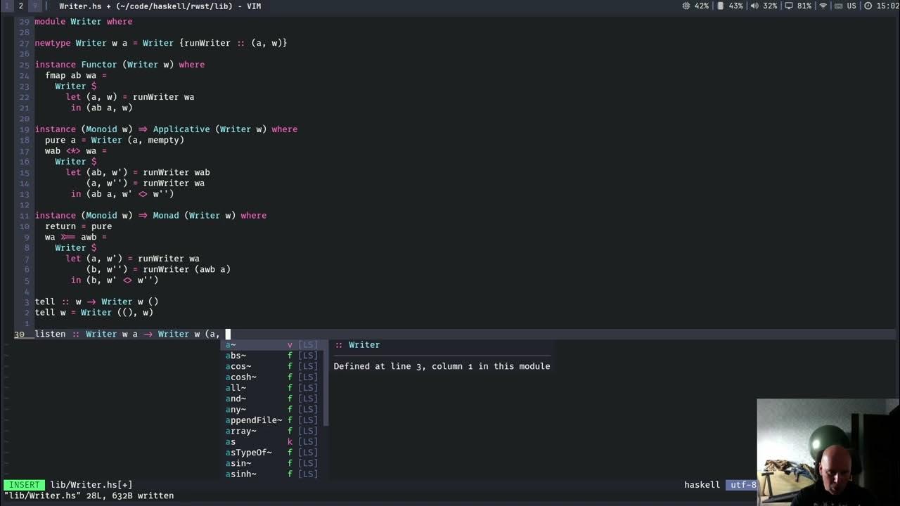 Haskell. Writer Monad. - YouTube
