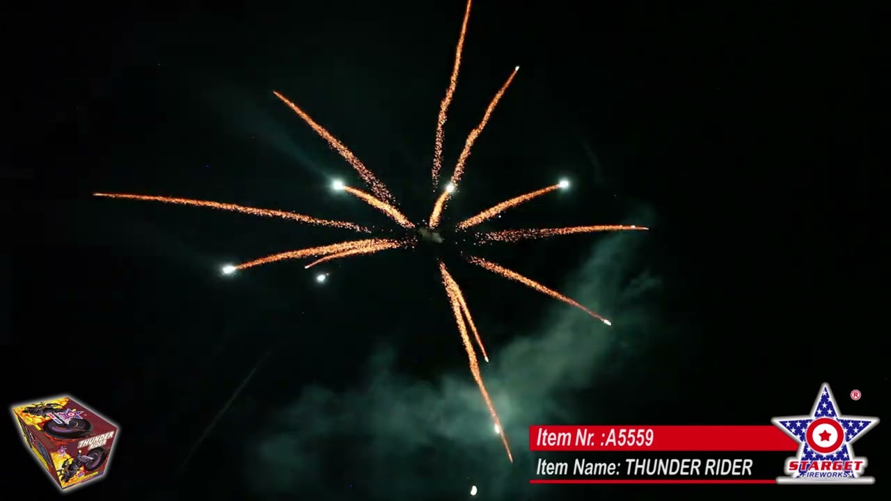 A5559 THUNDER RIDER Pyropirate Brand from Pyromooi Fireworks Ltd - YouTube