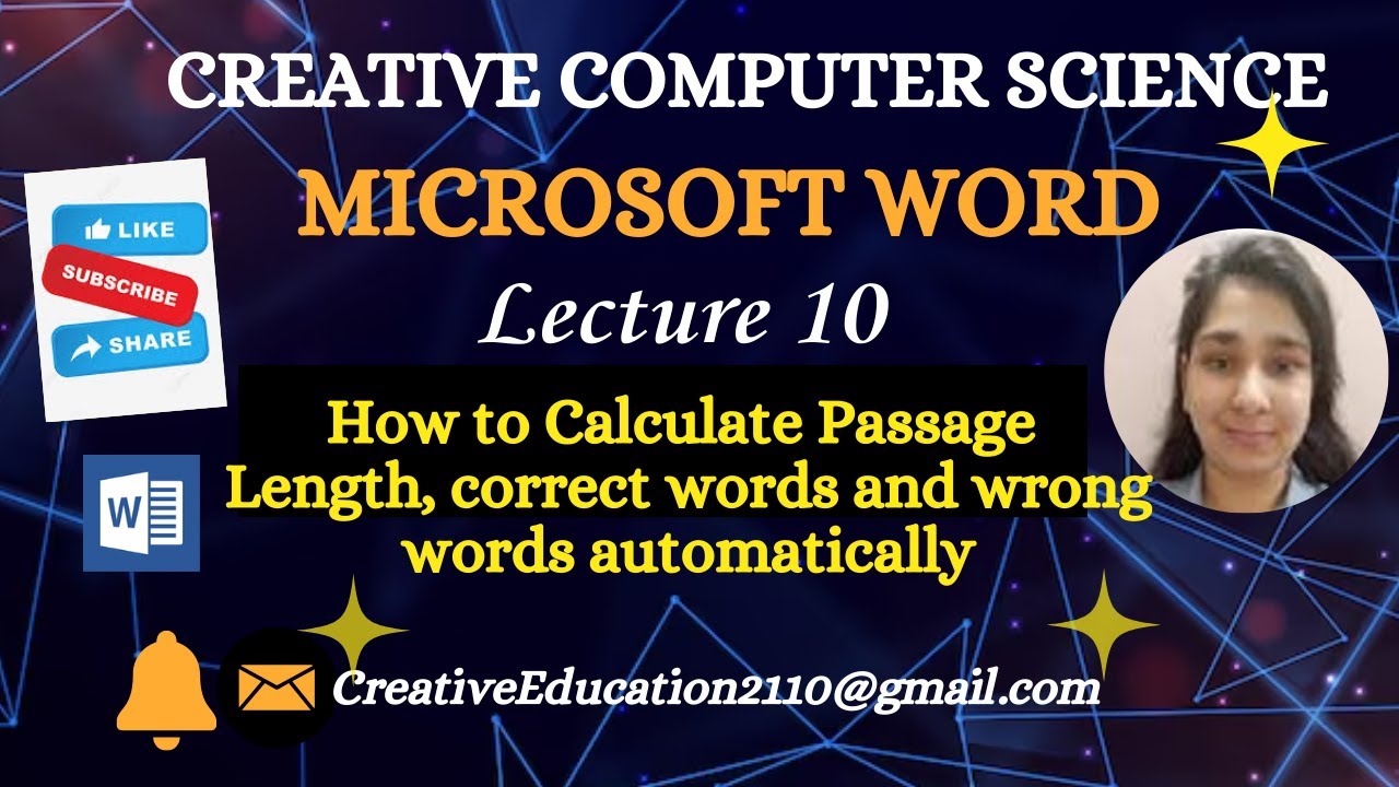 10. How to Calculate Passage Length, Correct Words and Wrong Words ...