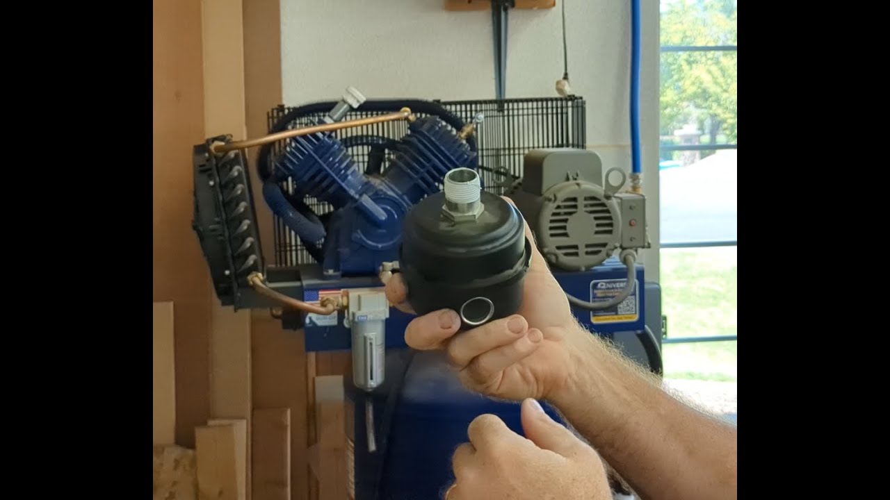 Home Built Air Compressor Intake Silencer - YouTube