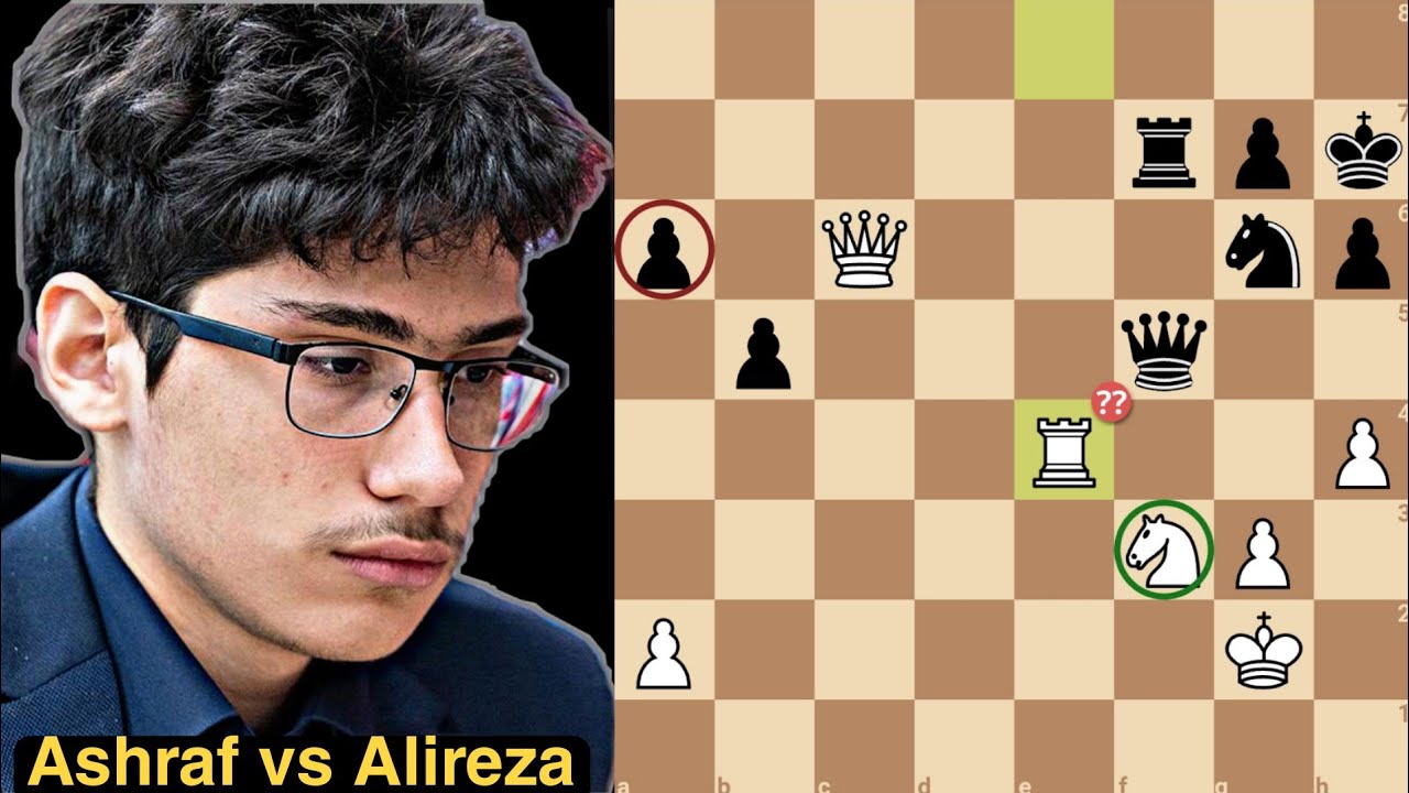 He Forgot his Knight | Ashraf vs Alireza | Titled Tuesday Blitz 2023 ...