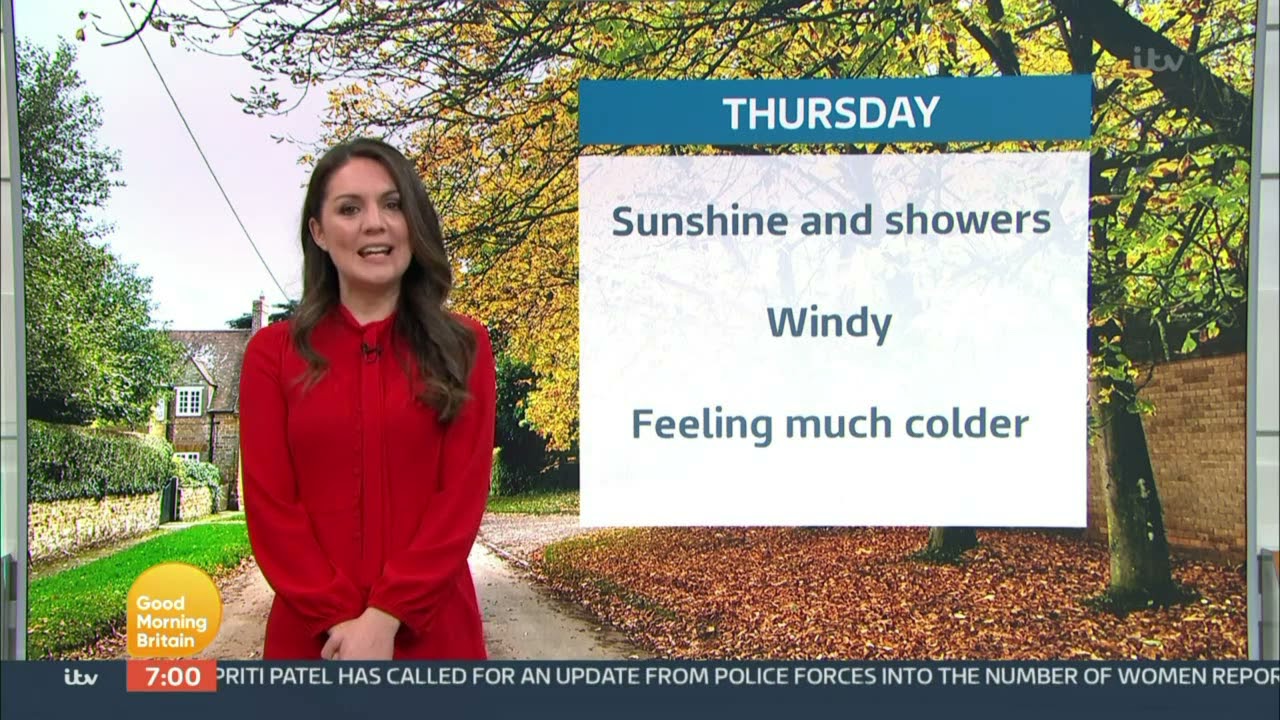 Laura Tobin - Good Morning Britain Weather 21st October 2021 - YouTube