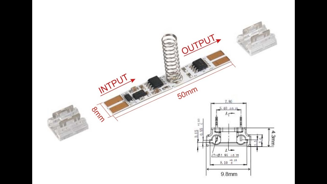 FTD003 Flexible Touch Sensor Switch Quick Connector - YouTube