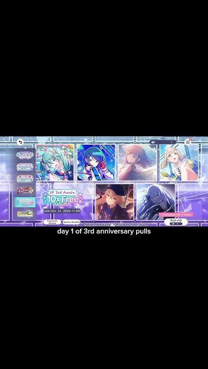day 1 of 3rd anniversary pulls #pjsk #gacha #ProjectSekai #proseka #projectsekaicolorfulstage ...
