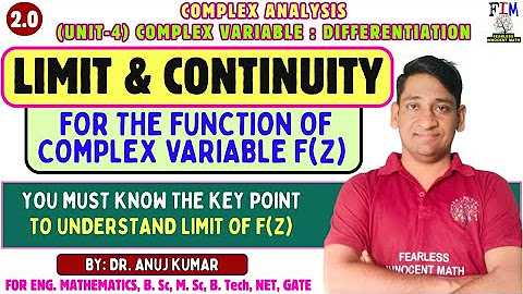 COMPLEX ANALYSIS | B.SC | M.SC | B. TECH | NET | GATE | JAM | COMPLEX VARIABLE: DIFFERENTIATION ...