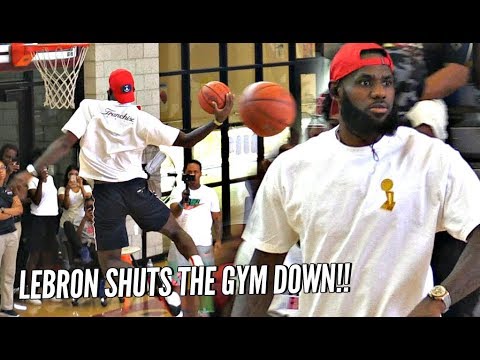 LeBron James CRAZY DUNKS During Bronny's Pre-Game Warm Ups!!! SHUTS THE GYM DOWN!