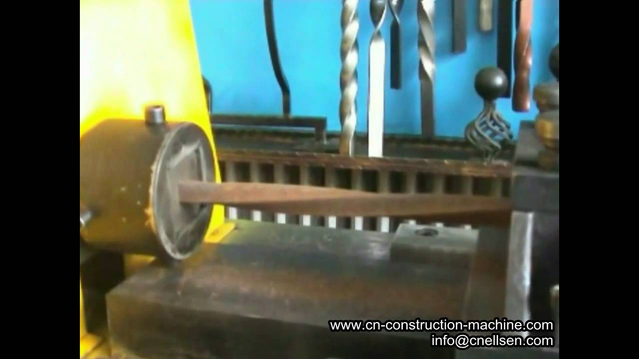 wrought iron twisting machine - YouTube