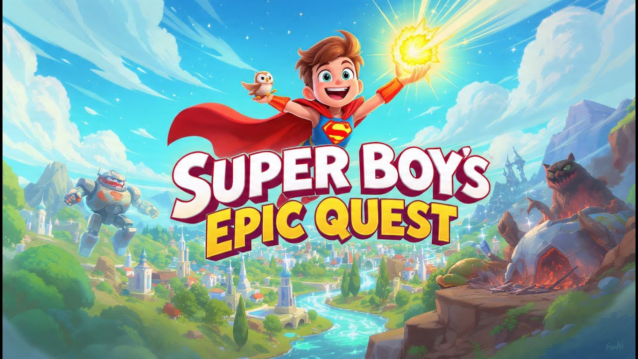 "Super Boy's Epic Quest" #bedtimestories #storiesforchildren - YouTube