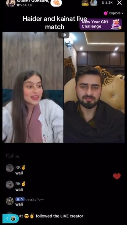 Haider Shah and Kainat Qureshi TikTok Live Match ♥️🧐 #haidershah # ...