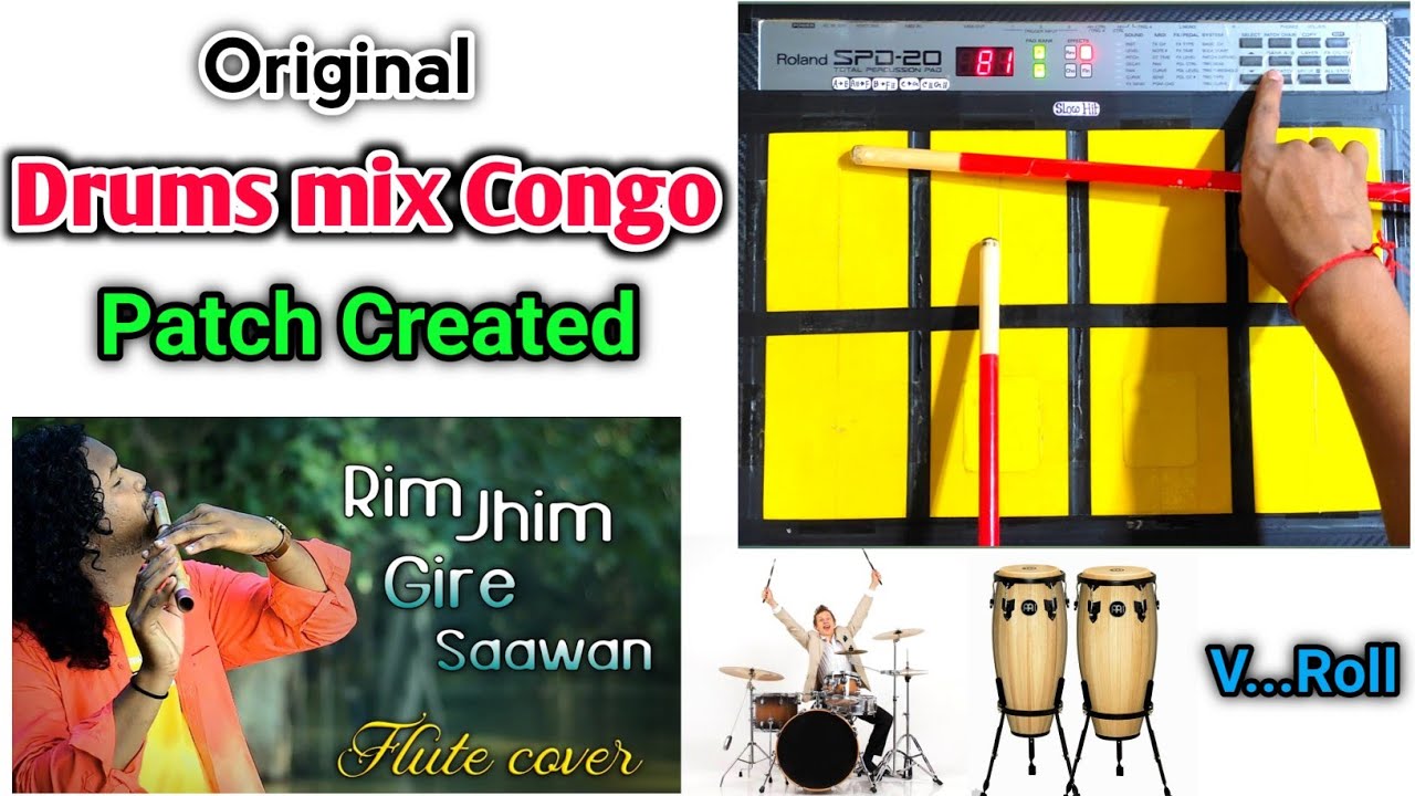 Original Drums Mix Congo Patch Created | Flute Music | octapad music ...