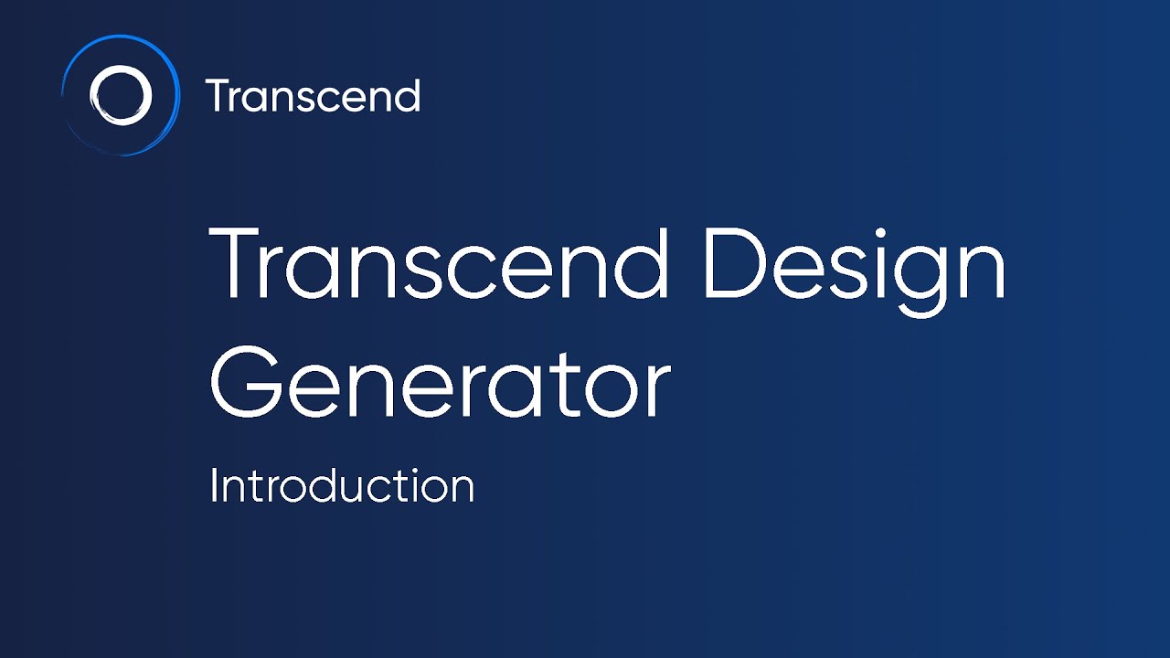 Transcend Design Generator Demo Video - YouTube