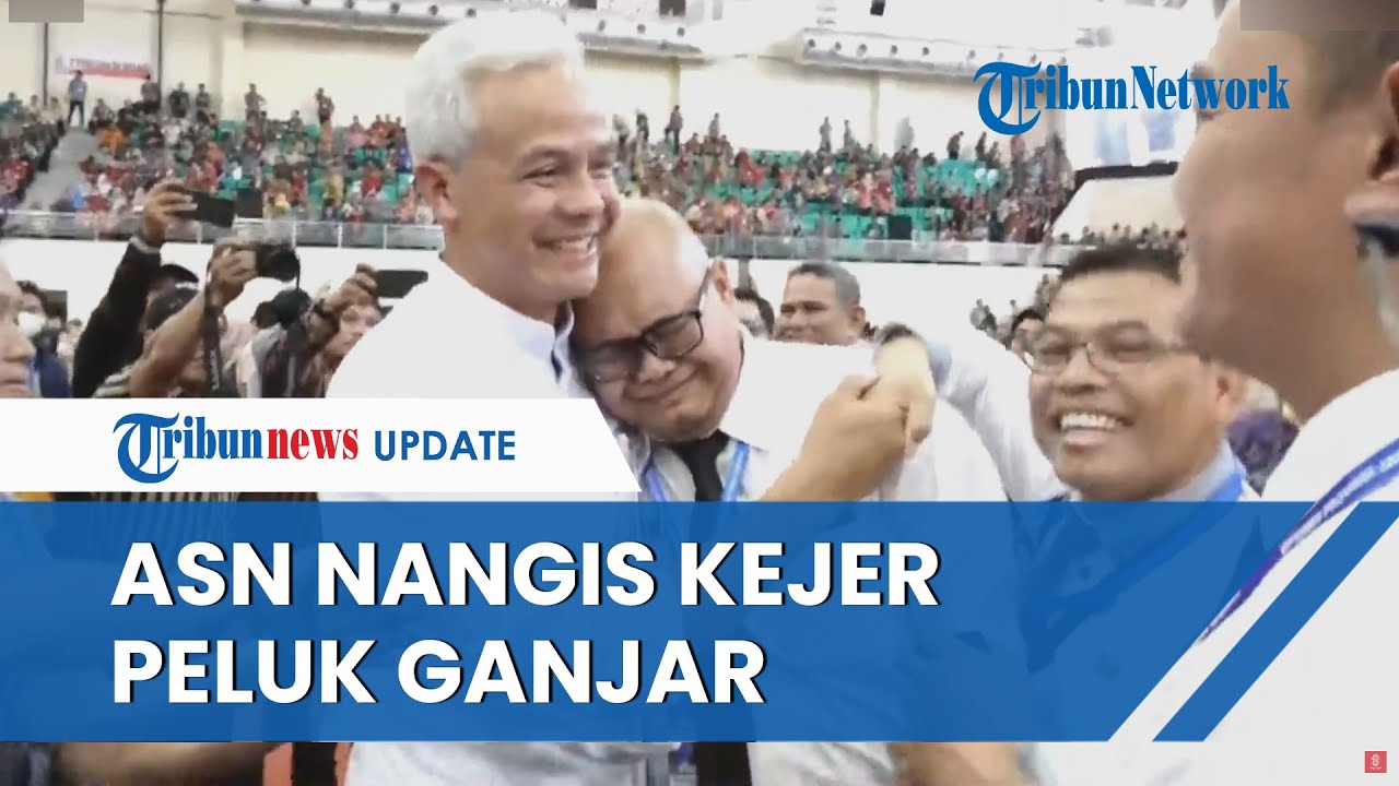 Momen Haru ASN Jateng Nangis Kejer saat Salaman dan Peluk Ganjar ...