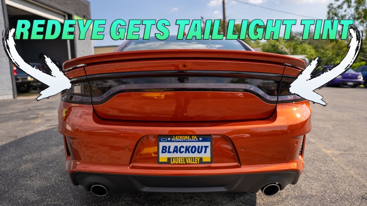 Tinting the tail lights on the Hellcat Redeye - YouTube