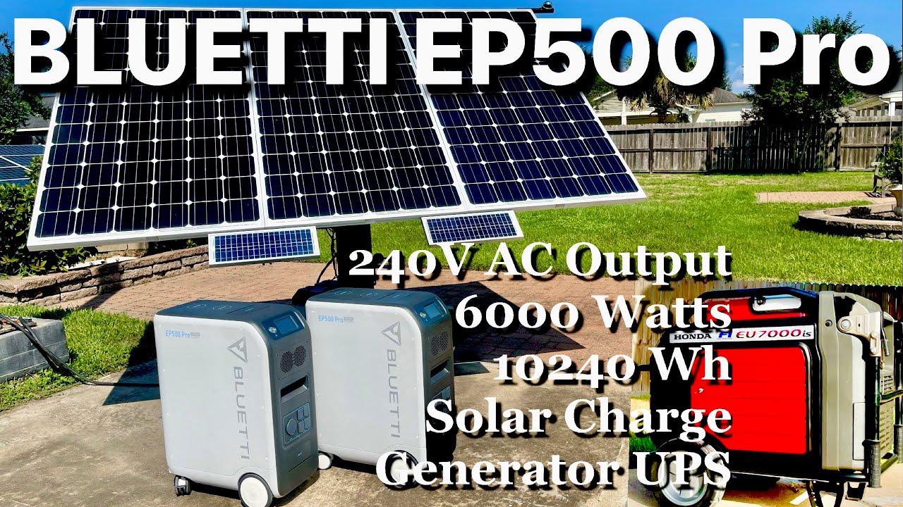 BLUETTI EP500 Pro Connected to my House Transfer Switch Charged with ...